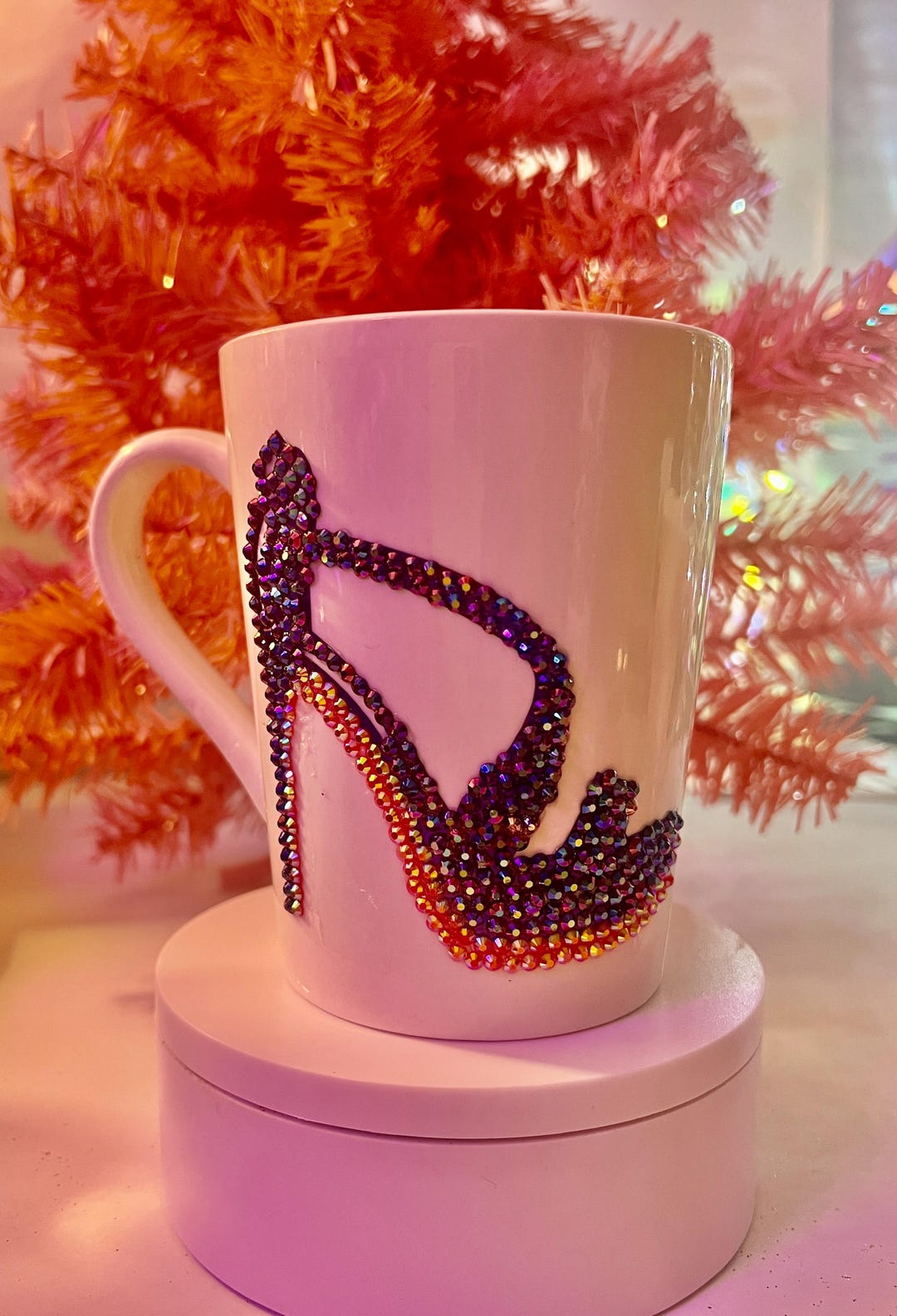 14 Oz Purple Strappy Shoe Bling Mug - Etsy