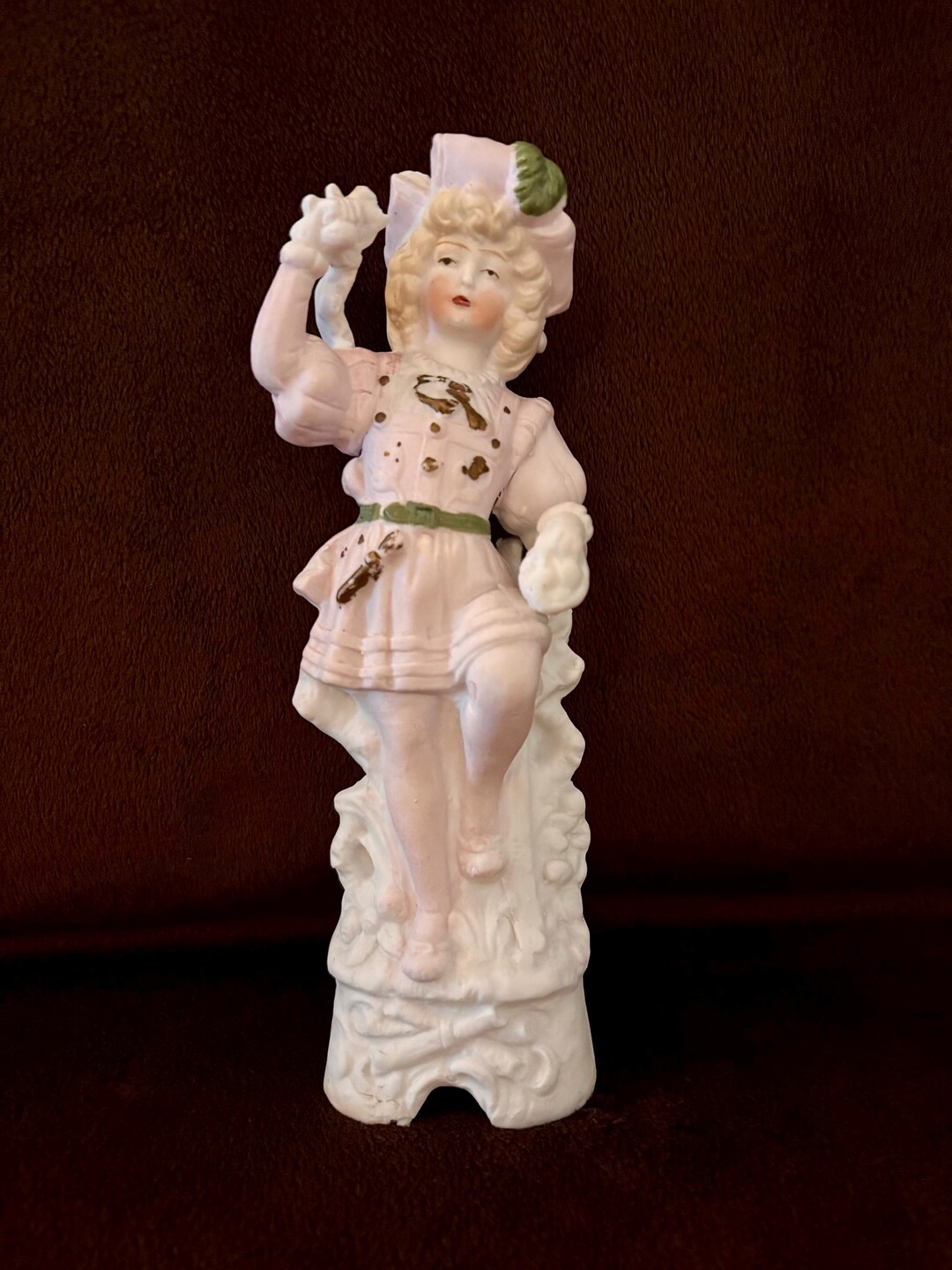 Antique German Porcelain Bisque Figurine. Heubach Mark 7672. 8 Inches ...