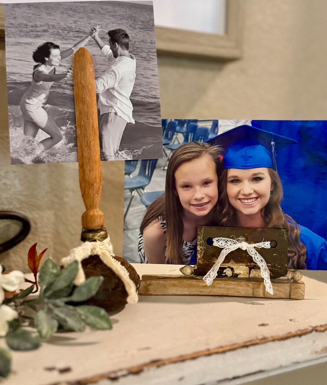Vintage Repurposed Door Knob/hinge and Clothes Pins as Photo Holders - Etsy