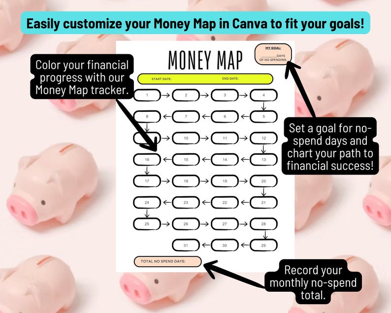 Purchase Tracker | Money Map | Finances | Spending Tracker | No Spend ...