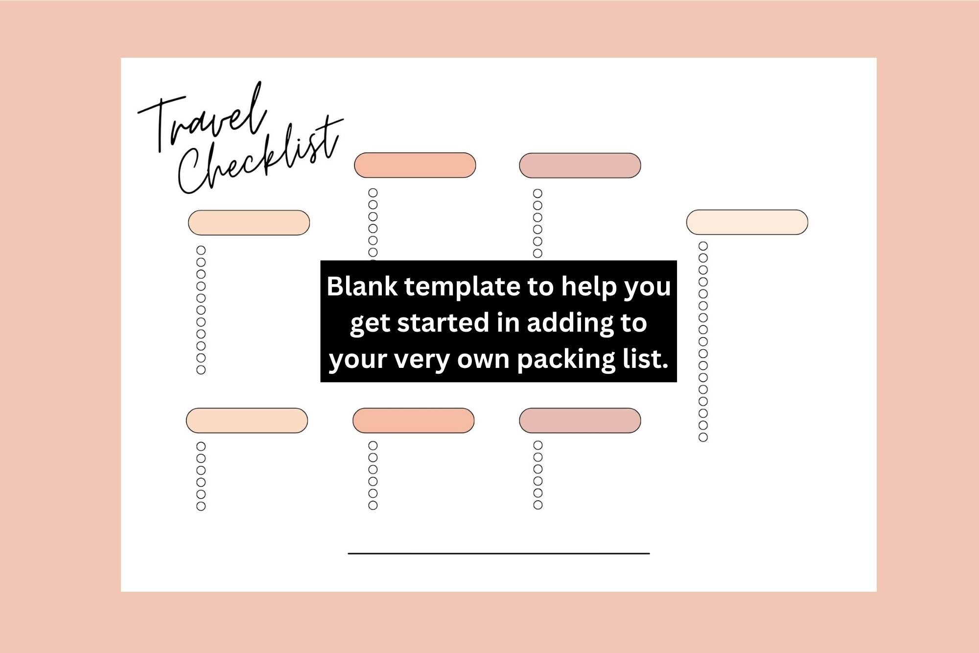 Ultimate Packing List for Travelers and Organizers, Printable Editable ...