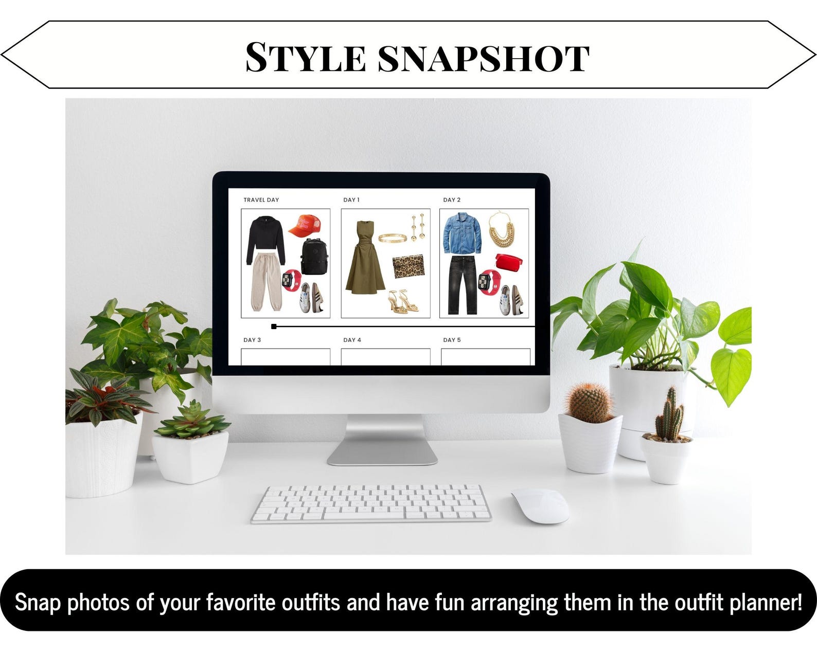 Travel Outfit Planner, Printable Editable Template, Daily Planner for ...