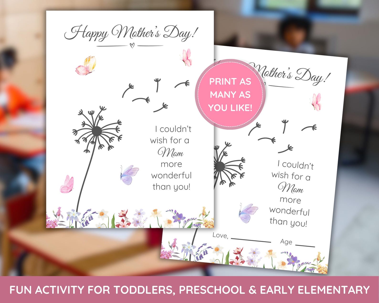Mother’s Day Dandelion Fingerprint Art | Fingerprint Craft for Mom ...