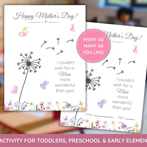Mother’s Day Dandelion Fingerprint Art | Fingerprint Craft for Mom ...