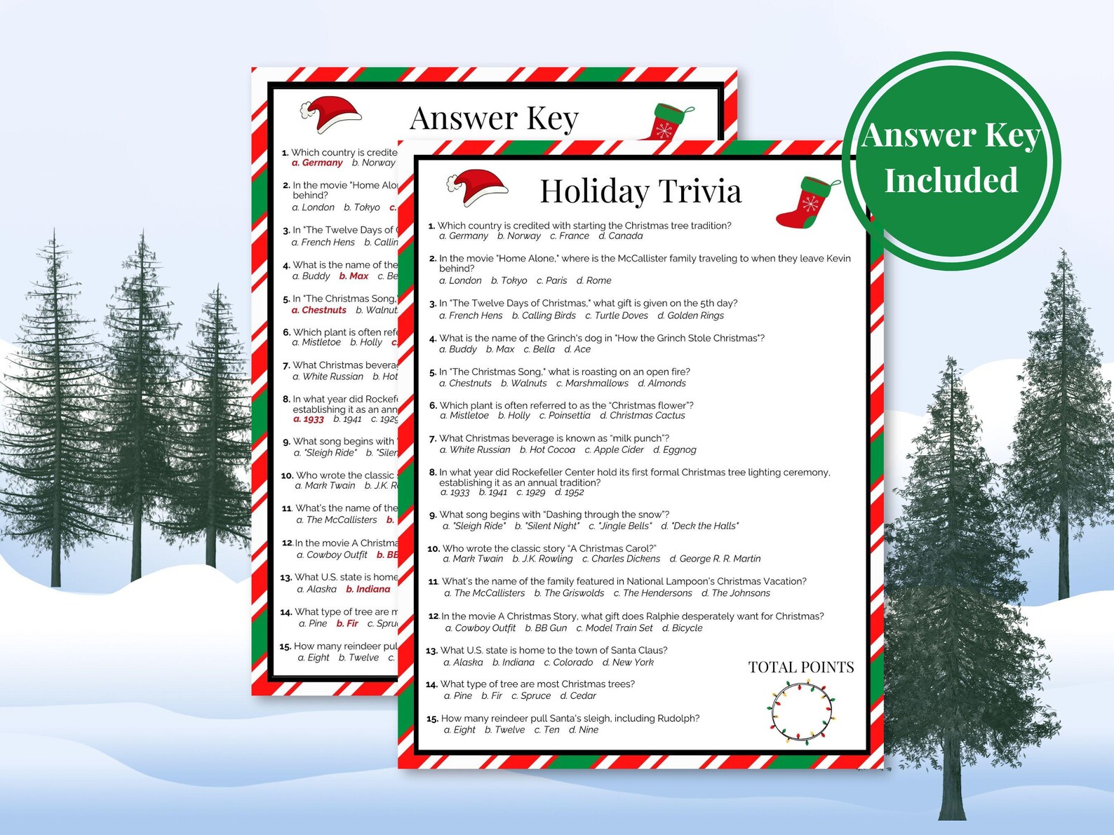 Holiday Trivia Game | Christmas Trivia Game | Christmas Trivia Game ...