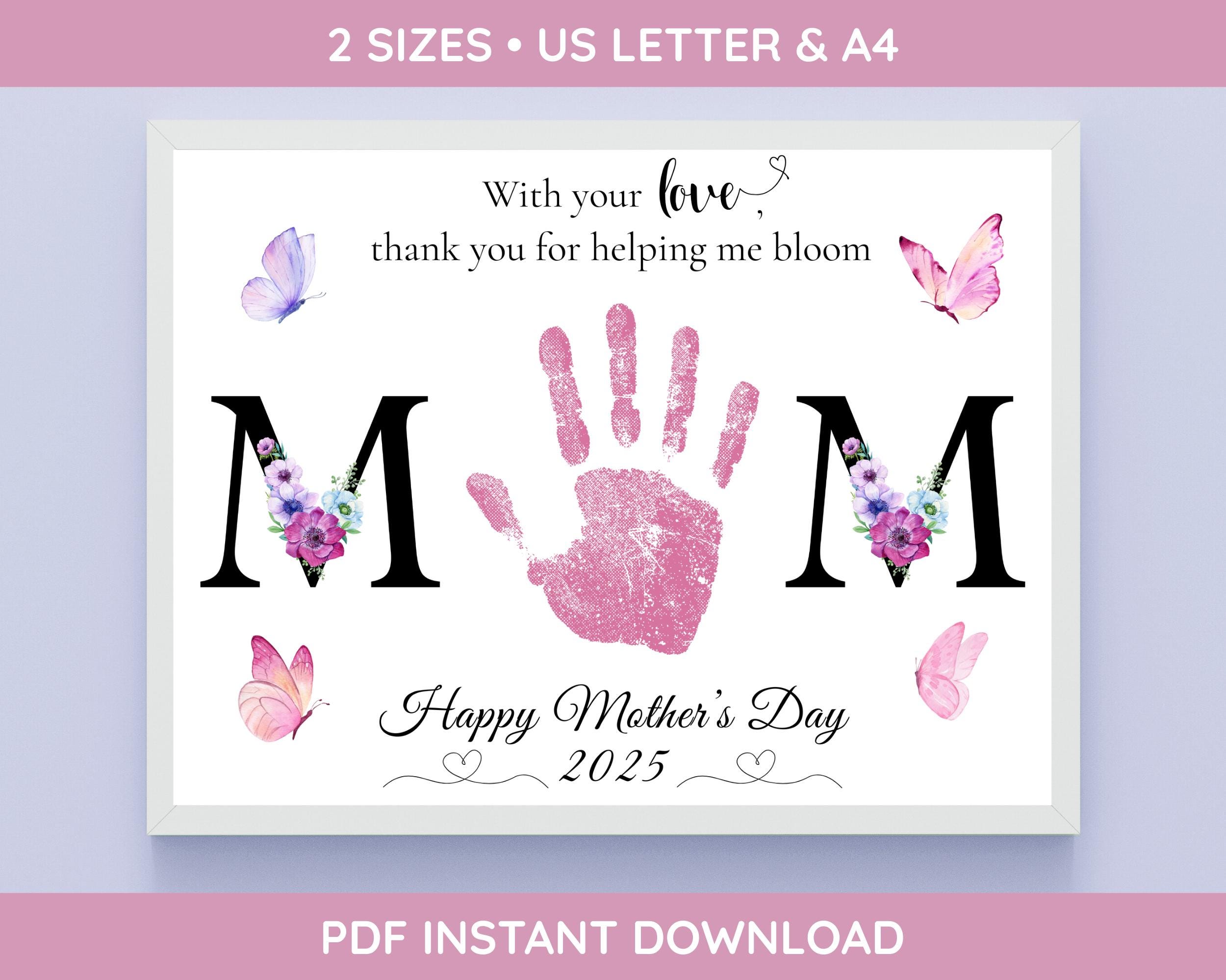 Mother's Day 2025 Handprint Keepsake Activity | DIY Keepsake Gift for ...
