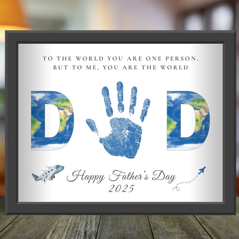 Father Day Handprint - Etsy