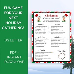 Christmas What's on Your Phone Game | Holiday Family Game | Printable ...