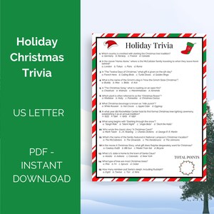 Holiday Trivia Game | Christmas Trivia Game | Christmas Trivia Game ...