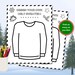 Ugly Christmas Sweater Coloring Page | Holiday Coloring Activity for ...