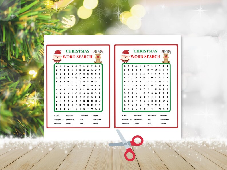 Christmas Word Search | Printable Christmas Game | Fun Christmas Game ...