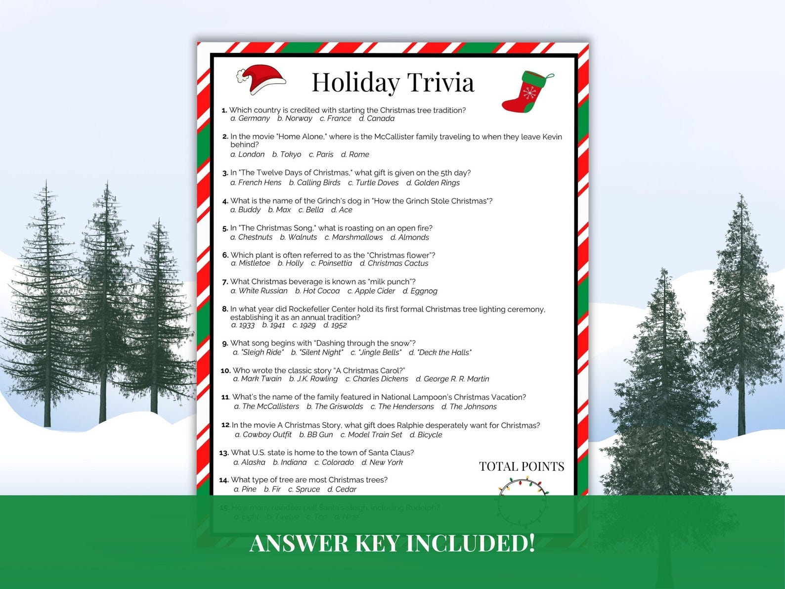 Holiday Trivia Game | Christmas Trivia Game | Christmas Trivia Game ...