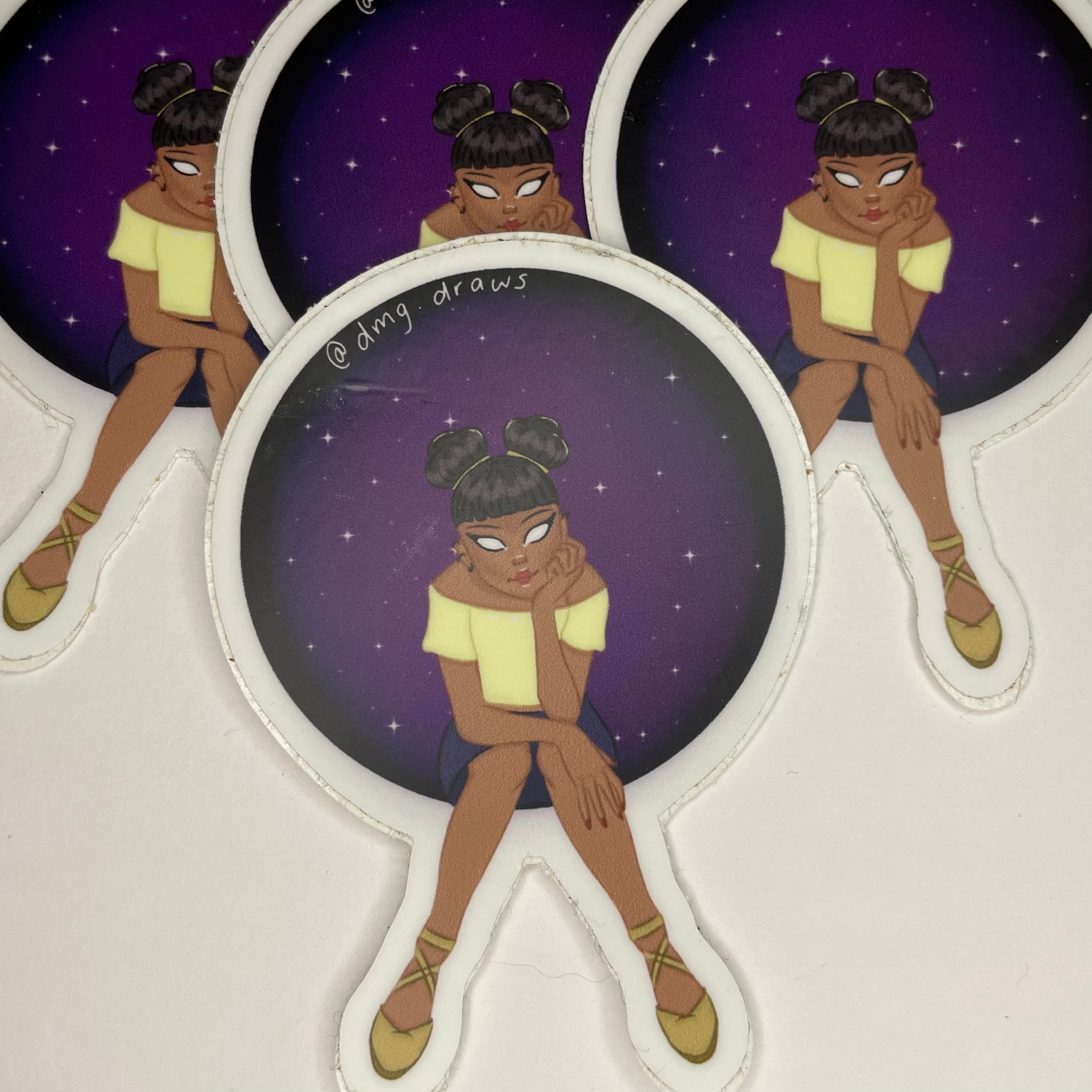 Space Girl Oc Sticker Etsy