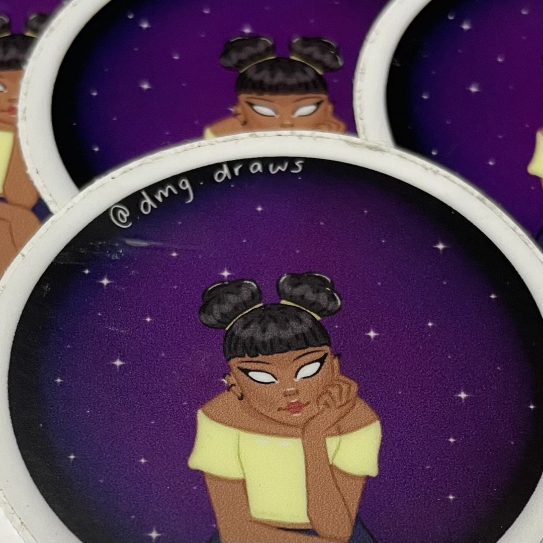 Space Girl Oc Sticker Etsy