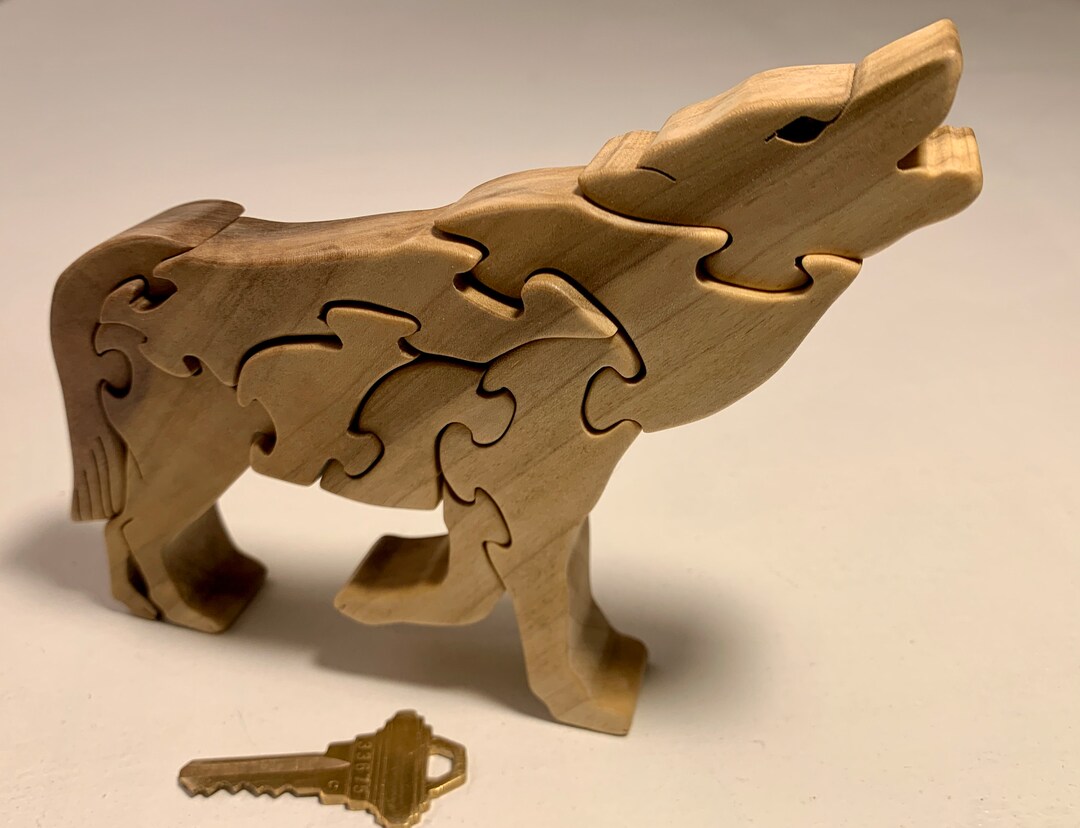 Howling Wolf Puzzle - Etsy