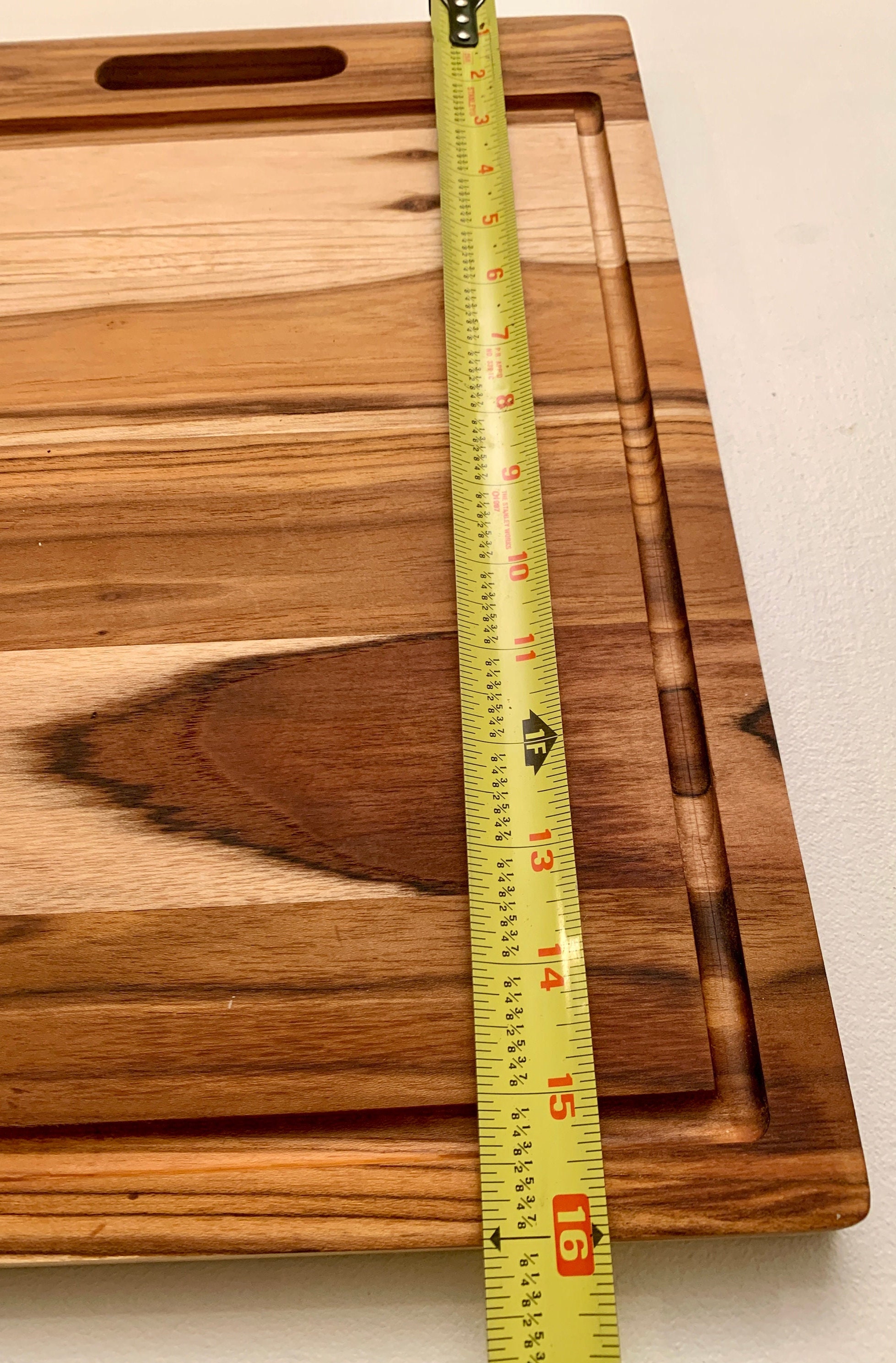 TEAK 11 1/2-in X 16-in X 1-inch Thick Cutting Board With Juice Groove ...