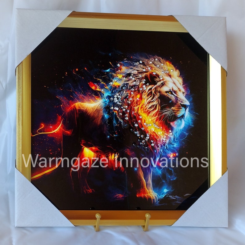 Crystal Diamond Painting Lion Wall Art / Decoration / Gift / Holiday - Etsy