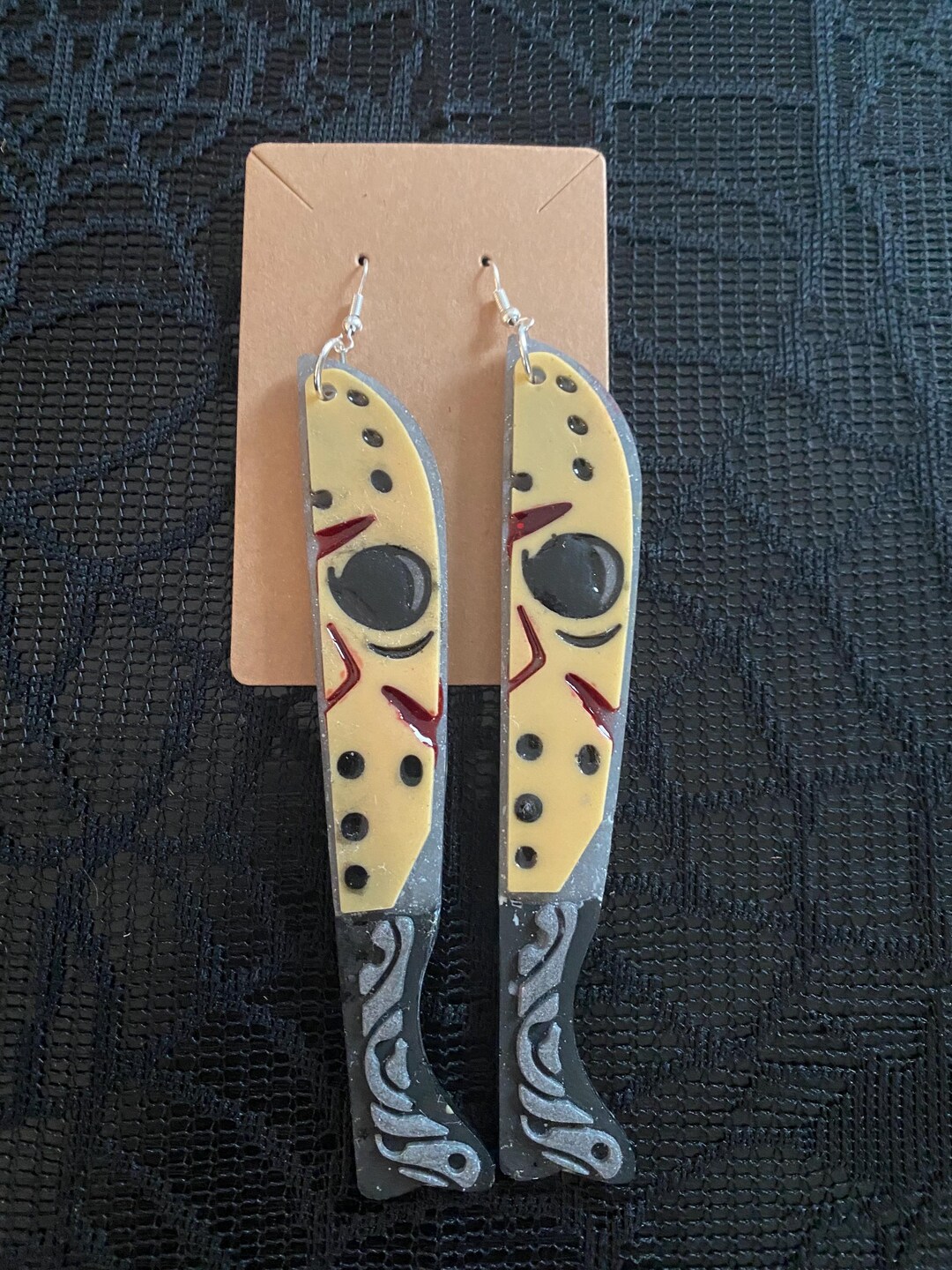 Jason Voorhees Friday the 13th Knife Dagger Earrings Handmade Free ...