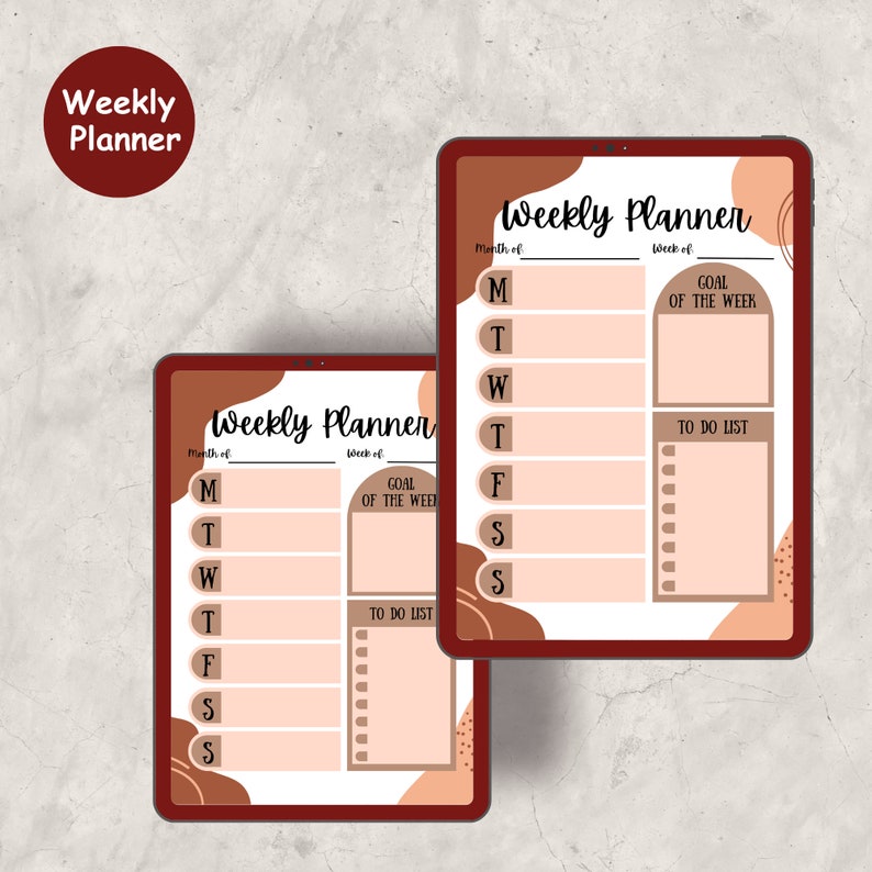Weekly Printable Planner for Personalized Goal Setting and Productivity ...
