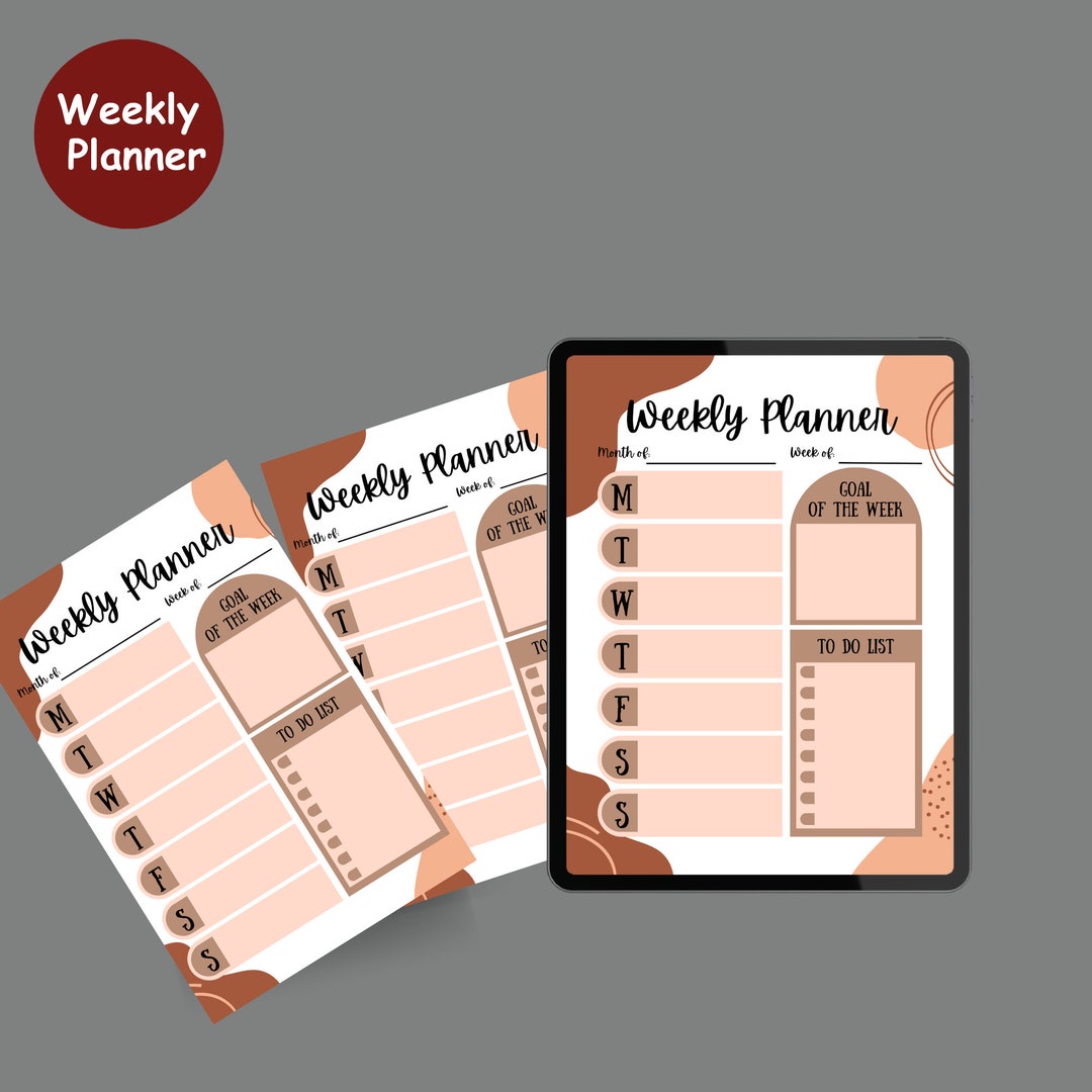 Weekly Printable Planner for Personalized Goal Setting and Productivity ...
