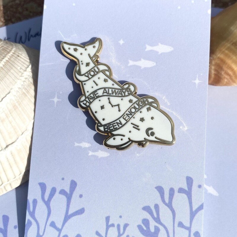 Whale Enamel Pin Etsy