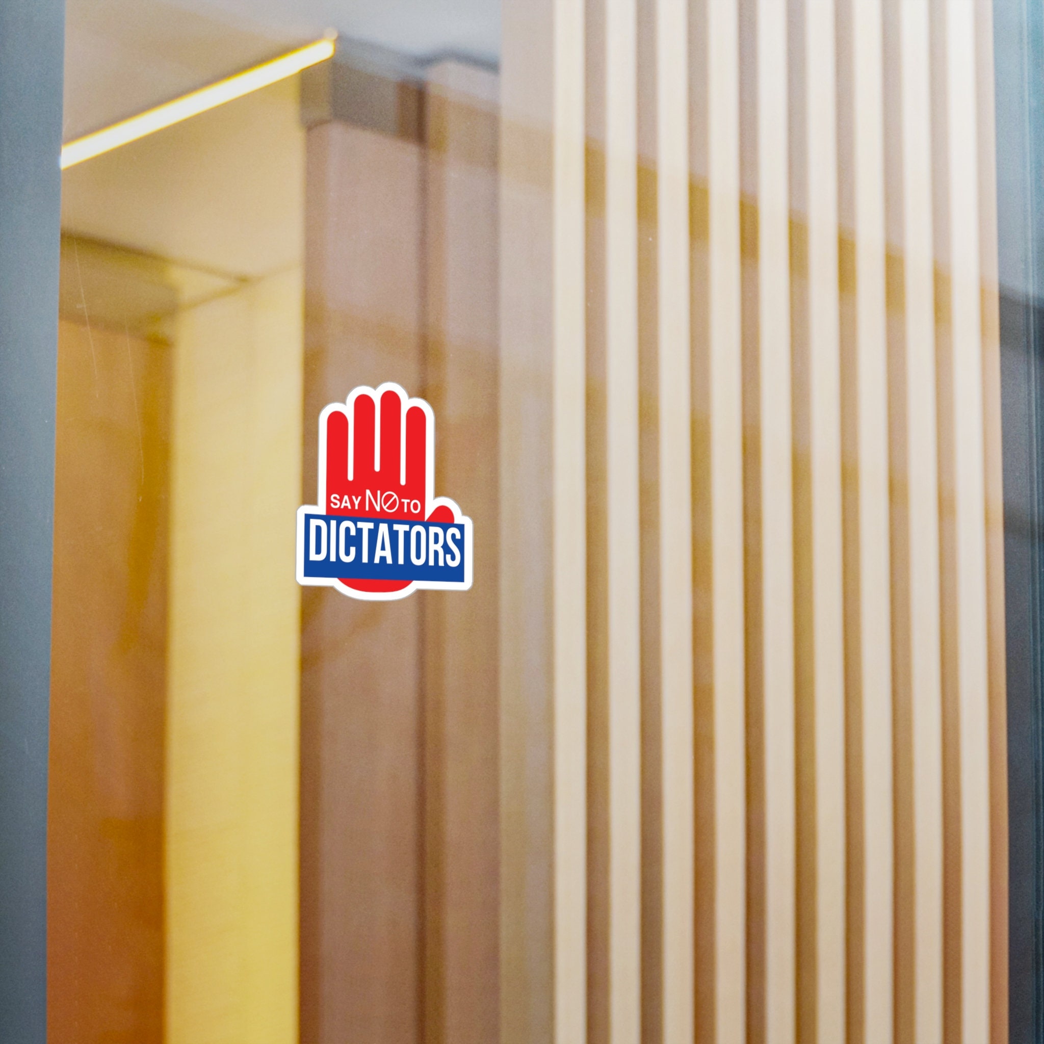 Say No to Dictators Vinyl Decal, Retro Design, Funny Political Sticker ...