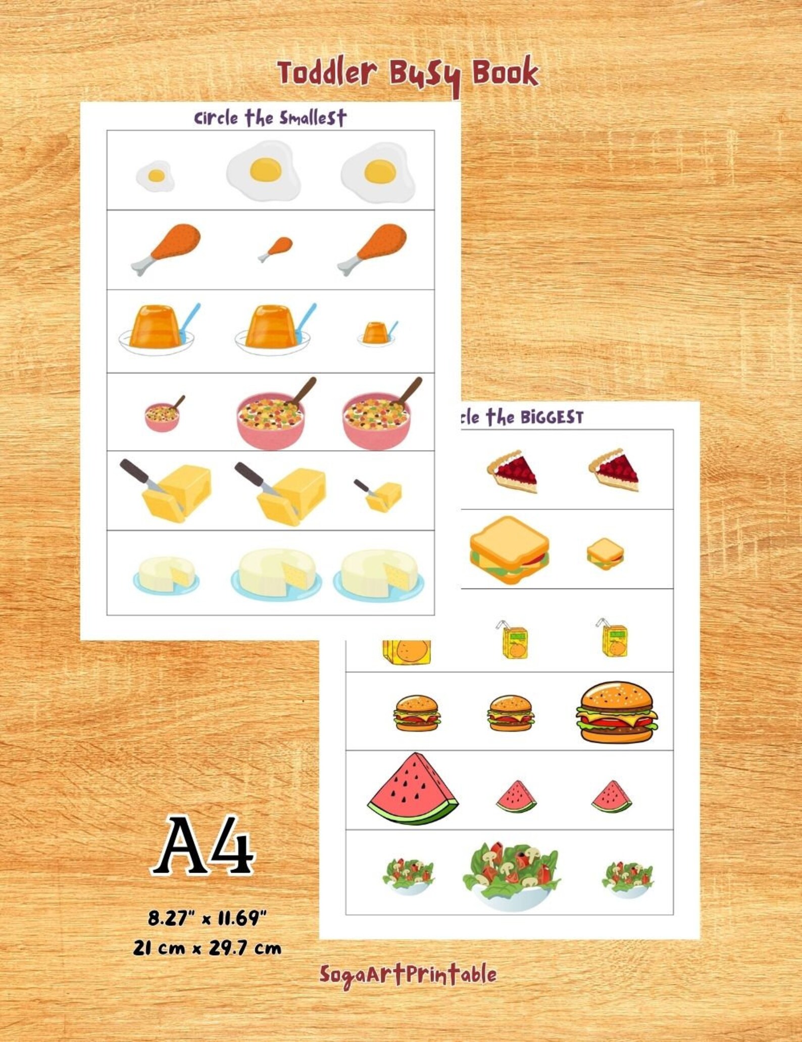 Toddler Busy Book Worksheet for Kindergaten, Classroom, Preschool or ...