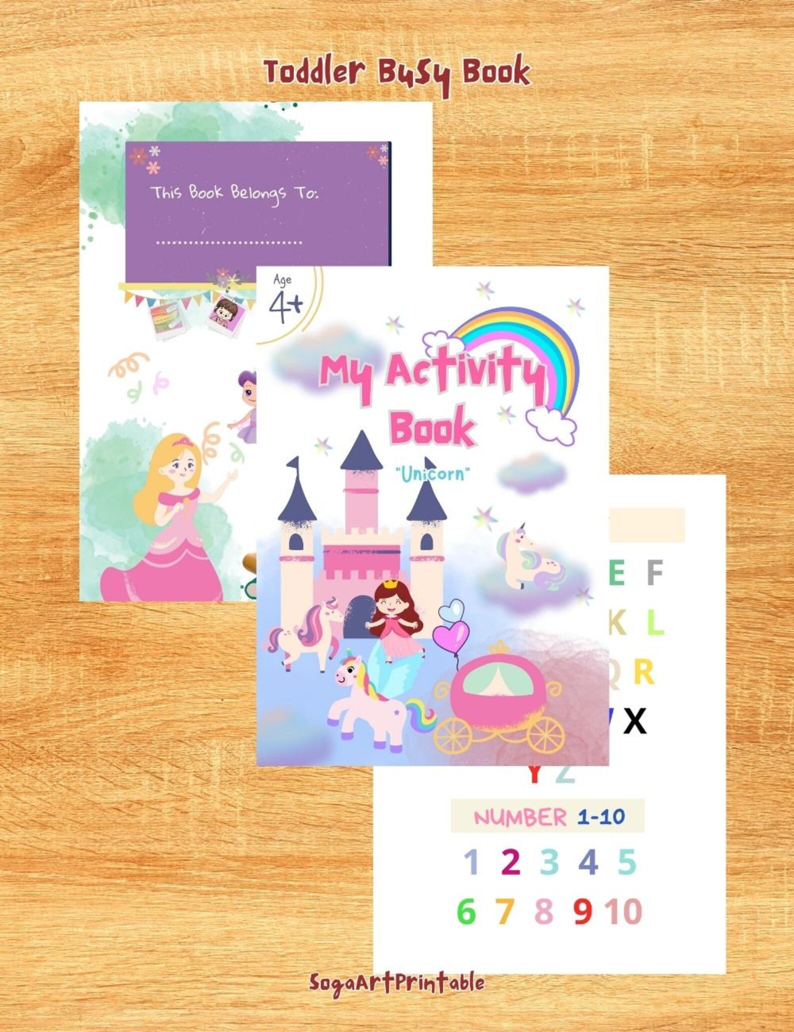 Toddler Busy Book Worksheet for Kindergaten, Classroom, Preschool or ...