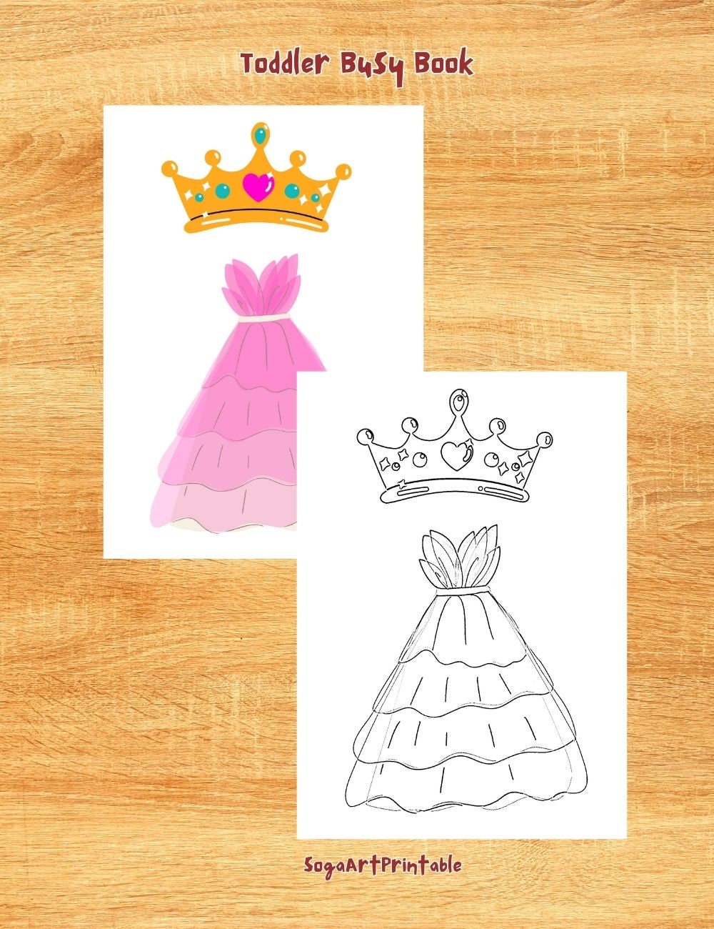Toddler Busy Book Worksheet for Kindergaten, Classroom, Preschool or ...