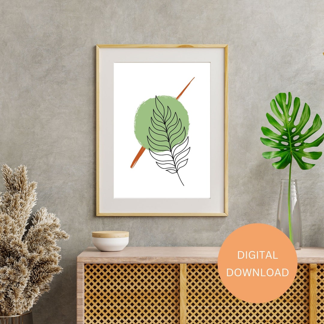 Aesthetic Wall Art, Bohemian Poster, Minimalism Home Decor, Living Room ...