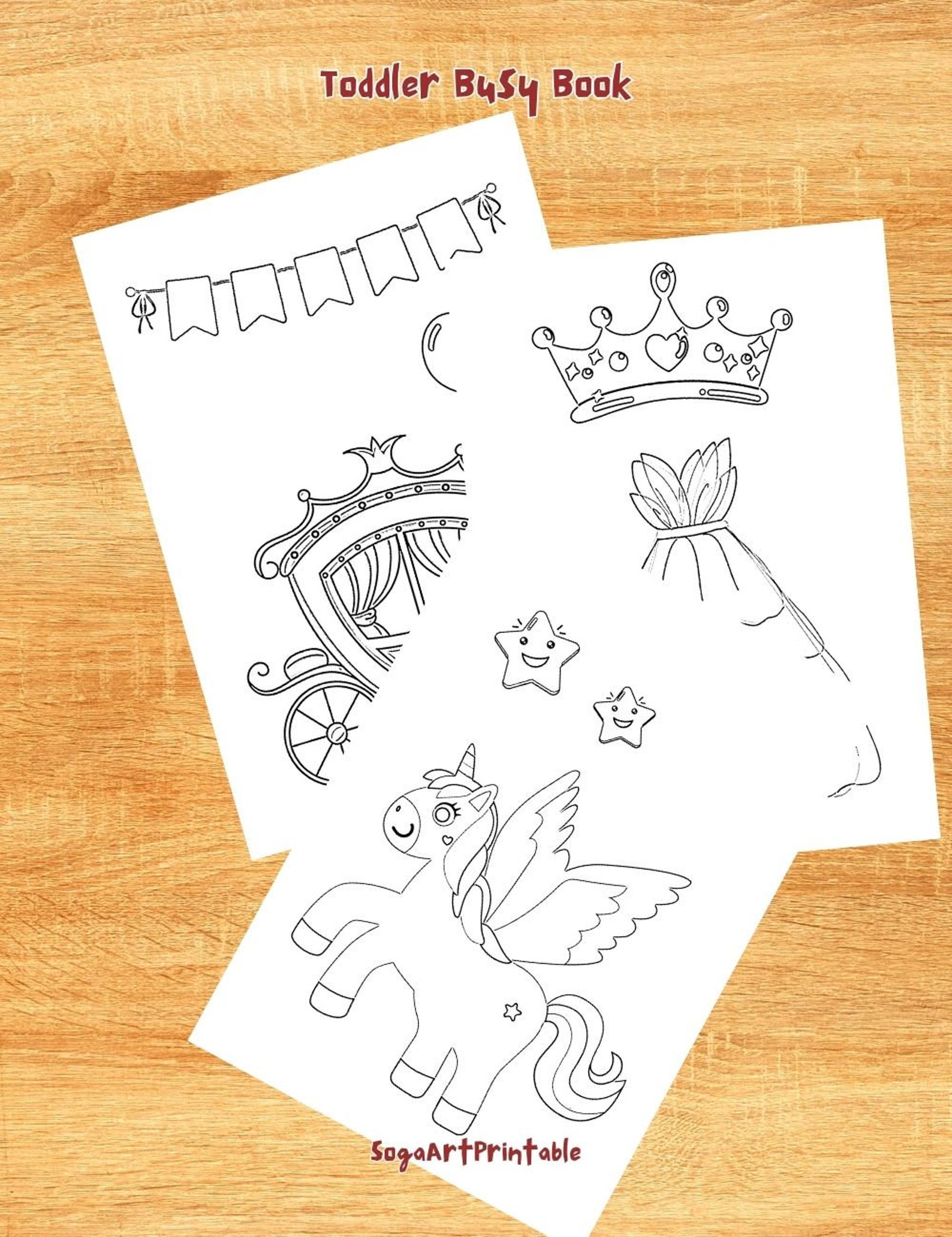Toddler Busy Book Worksheet for Kindergaten, Classroom, Preschool or ...