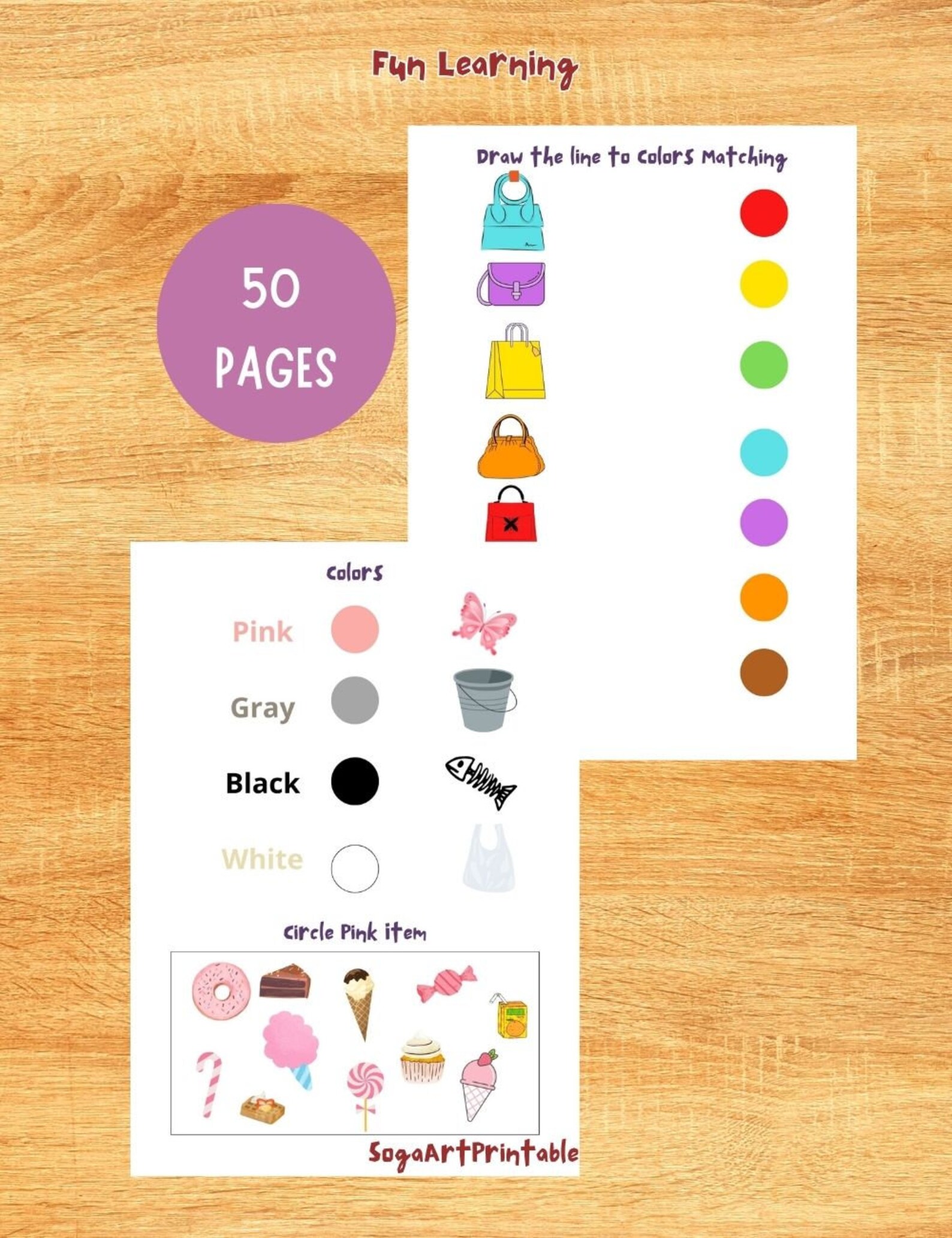 Toddler Busy Book Worksheet for Kindergaten, Classroom, Preschool or ...