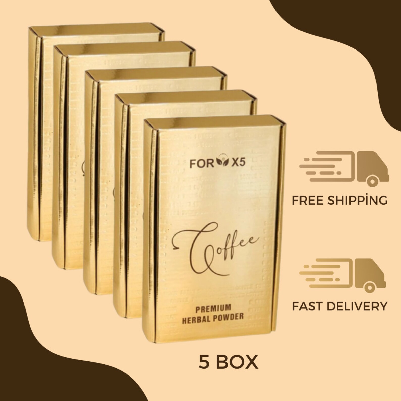 5BOX Forx5 Detox Coffee Coffee Box Fast Shipping - Etsy