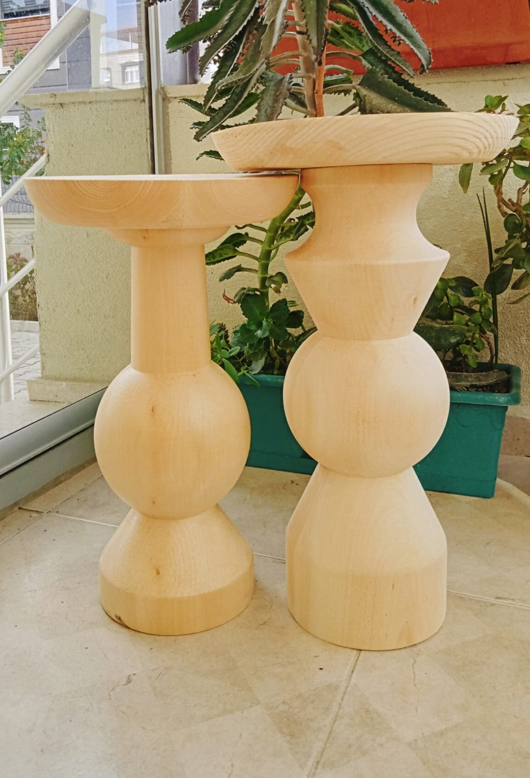 Mushroom Table Set-mushroom Coffee Table-wooden Side Table - Etsy