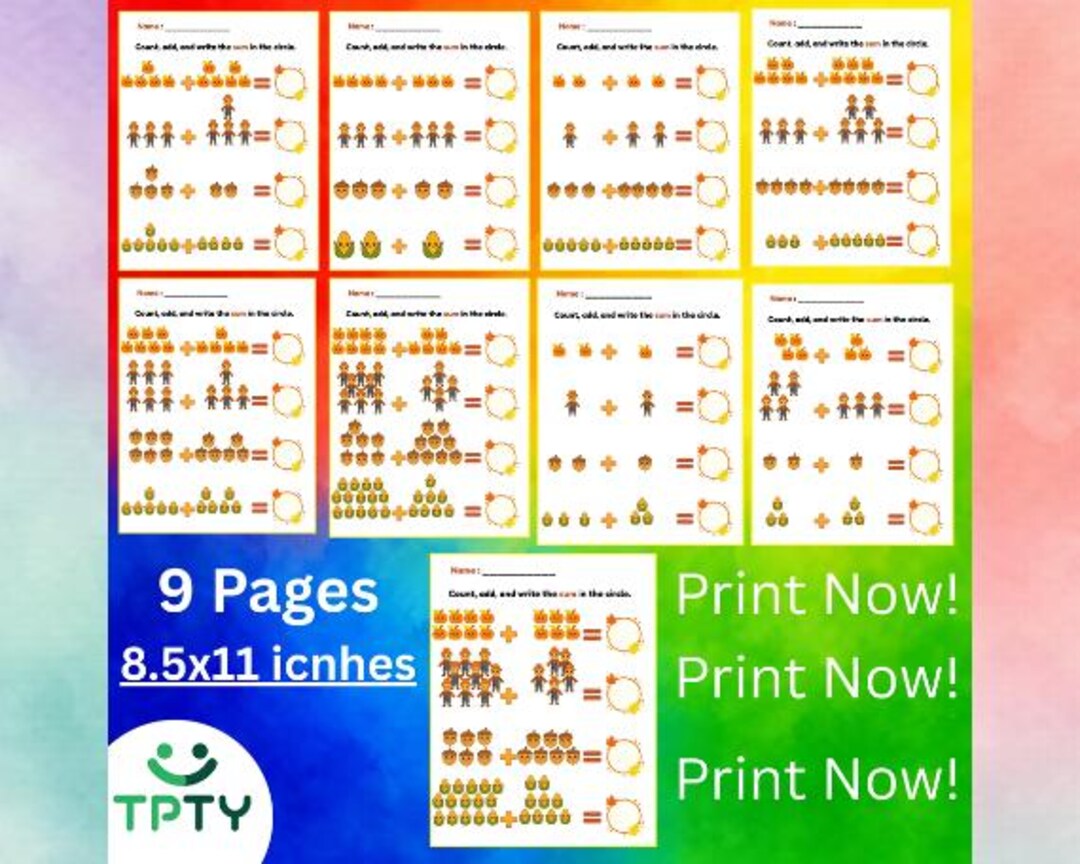 Kindergarten Addition Math Curriculum | Visual Counting Worksheets ...