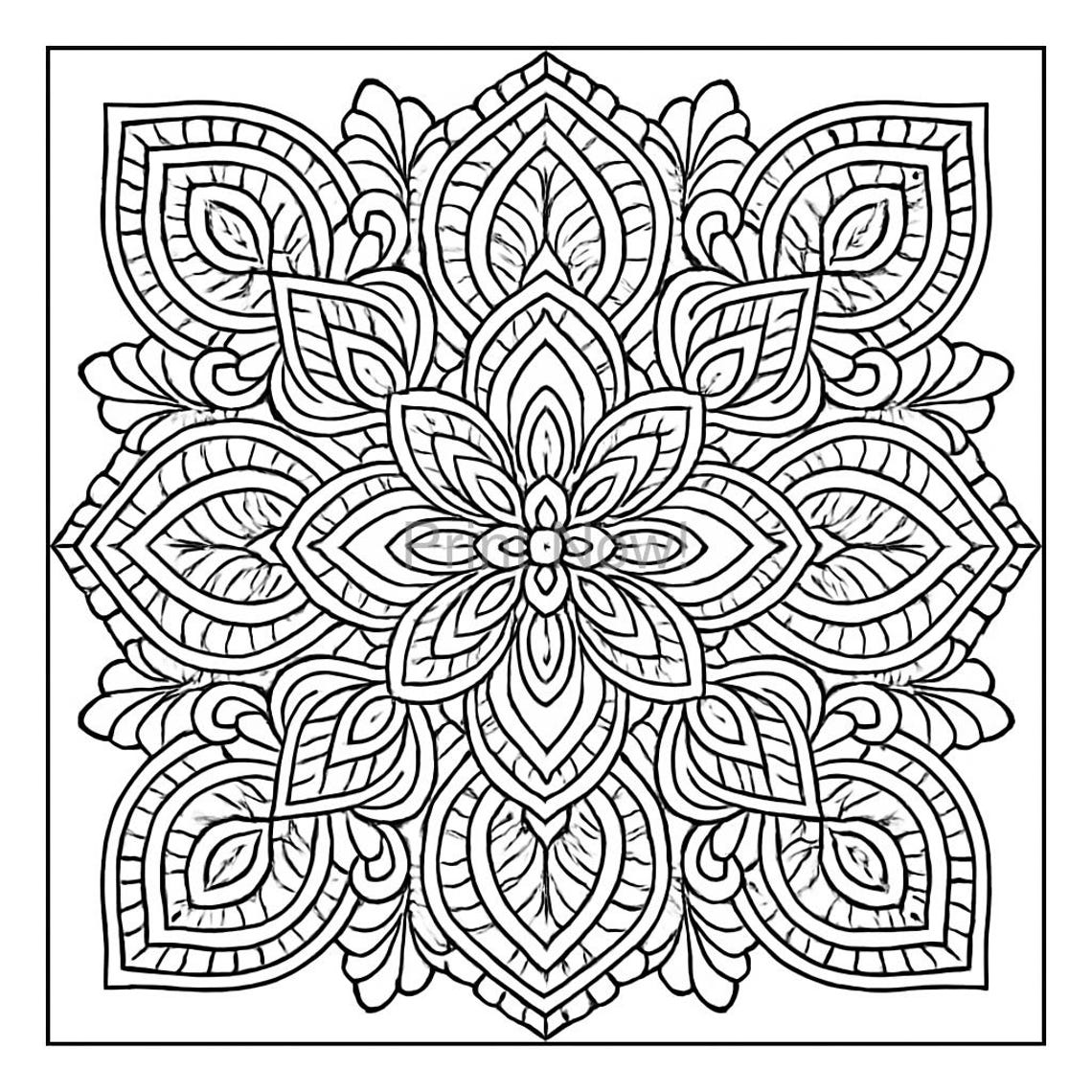 Mindfulness Mandala Coloring Page: Printable Zen Art for Adults (PDF ...