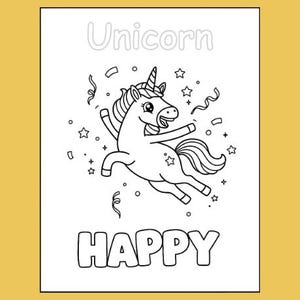 Magical Unicorn Coloring Page & Activity Sheet (PDF Download) - Etsy