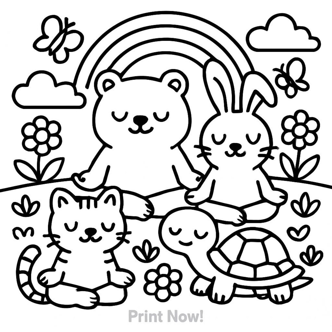 Zen Mandala Coloring Page: Printable Mindfulness Art (PDF Download) - Etsy