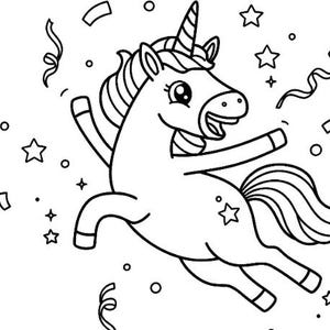 Magical Unicorn Coloring Page & Activity Sheet (PDF Download) - Etsy
