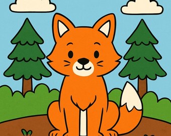 Woodland Animals Coloring Page: Forest Friends Printable (PDF) - Etsy
