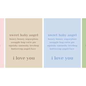 Nursery Wall Art Nickname Poster 4 Color Options-baby's Room Digital ...