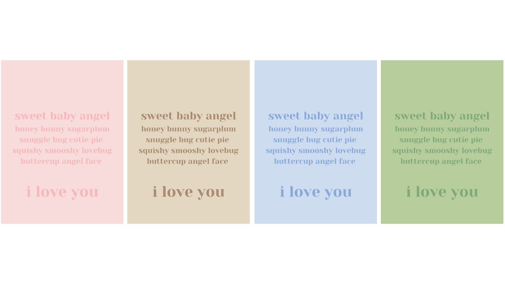 Nursery Wall Art Nickname Poster 4 Color Options-baby's - Etsy