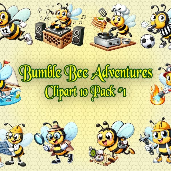 Bumble Bee Clipart - Etsy