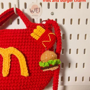 Crochet Mcdonald's Bag/phone Purse, Handmade Knitted Bag/pouch With ...