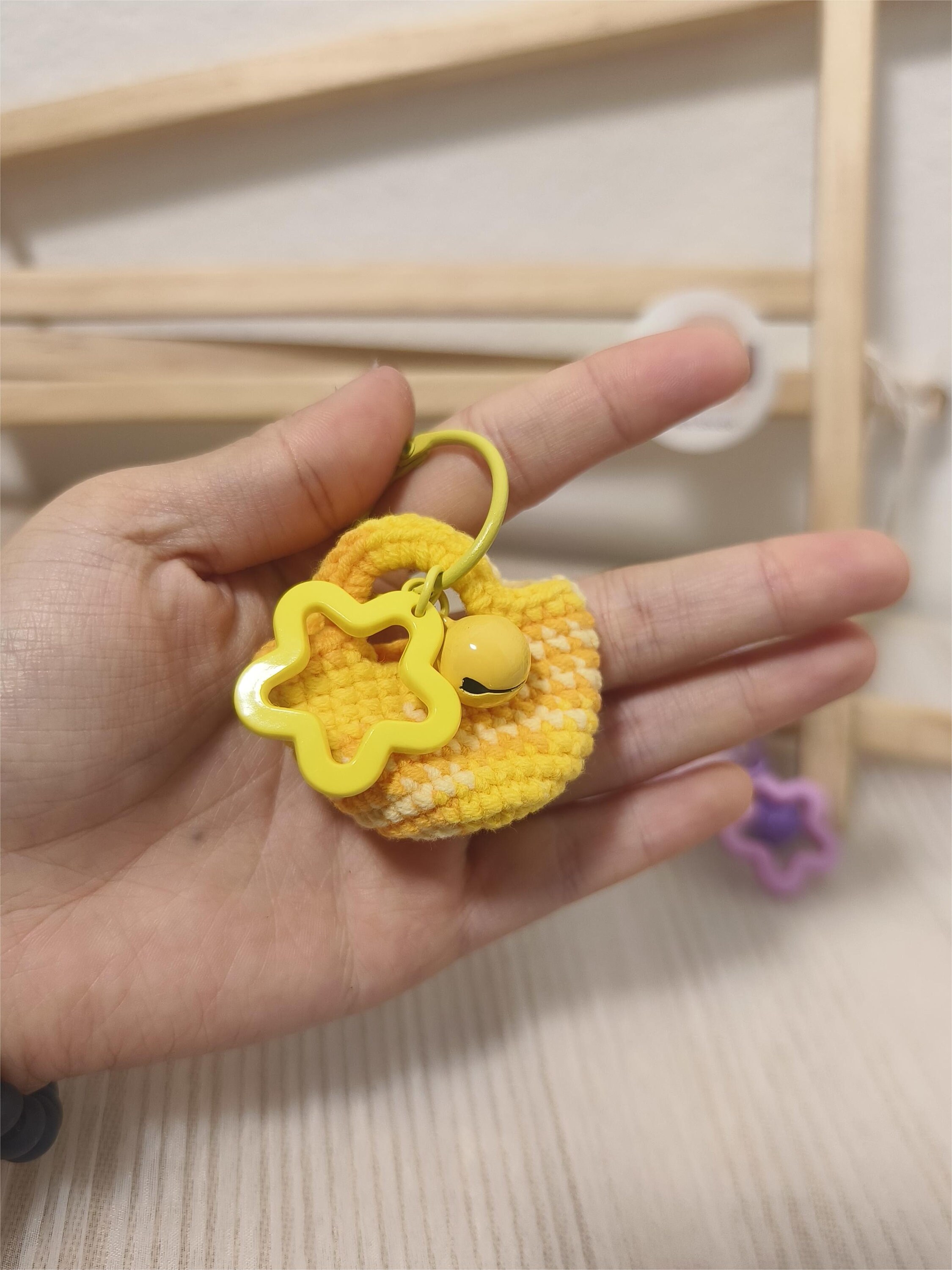 Crochet Mini Bag Keychain Charm, Amigurumi Tote Bag Keychain, Special ...