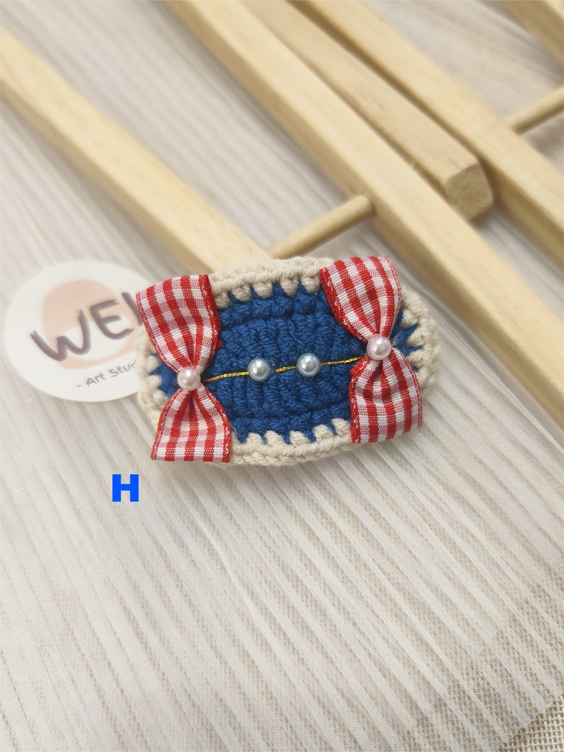 Crochet Snap Clips,knitted Hair Clips,barrettes,baby Hair Accessories ...