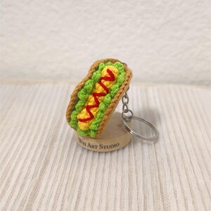 Crochet Fast Food Series, Knitted Bag Charm Hot Dog, Amigurumi Cheese ...