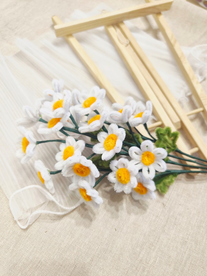 Pipe Cleaners DAISY Tutorial Evelasting Flowers Handmade - Etsy