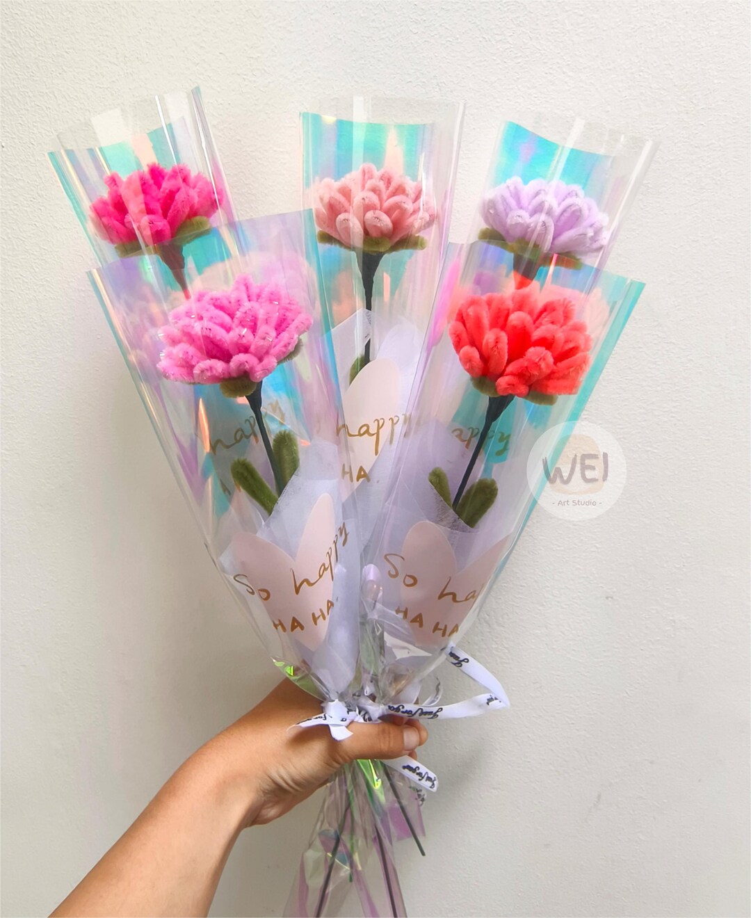 Pipe Cleaner CARNATION Flower, Mother's Day Gift for Mother, Forever ...