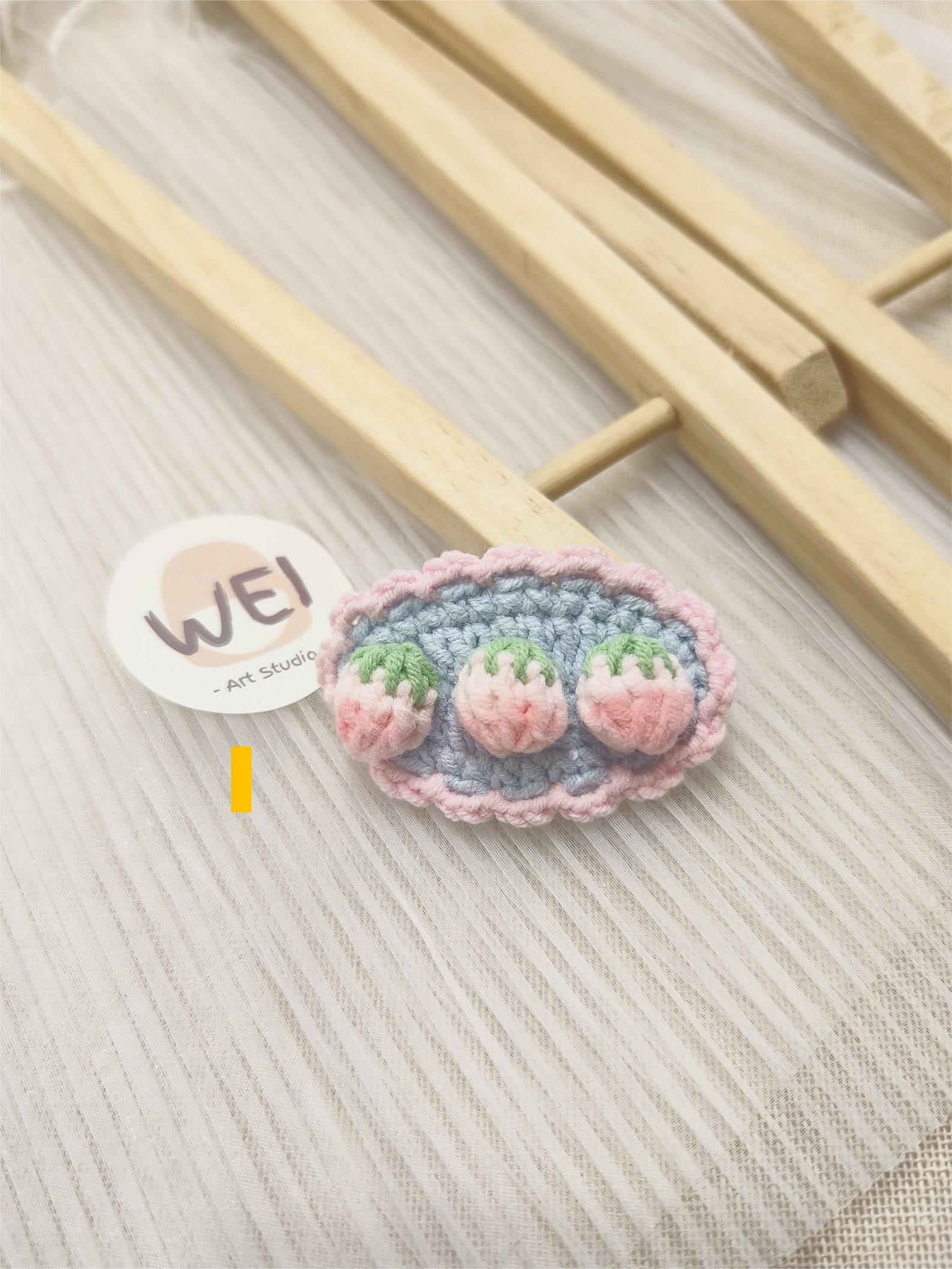Crochet Hairpin, Crochet Hair Clips, Handmade Knitted Hairclip, Vintage ...